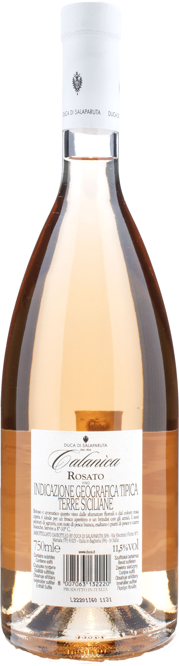 Duca di salaparuta calanica rosato 2021 - xtrawine.com