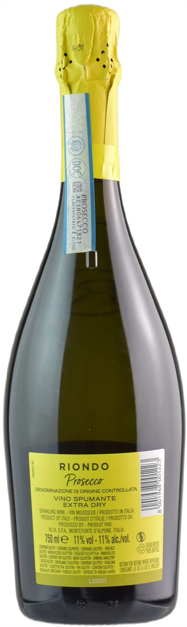 Riondo prosecco n°14 extra dry - xtrawine.com